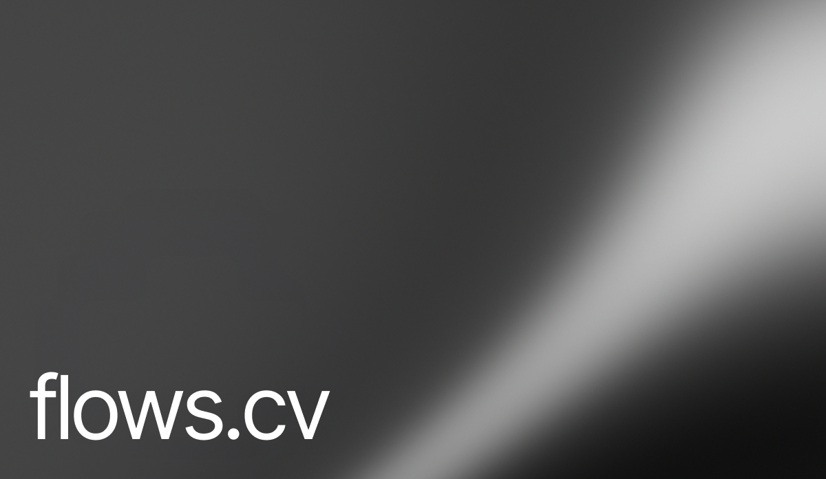Sign In | Flows CV